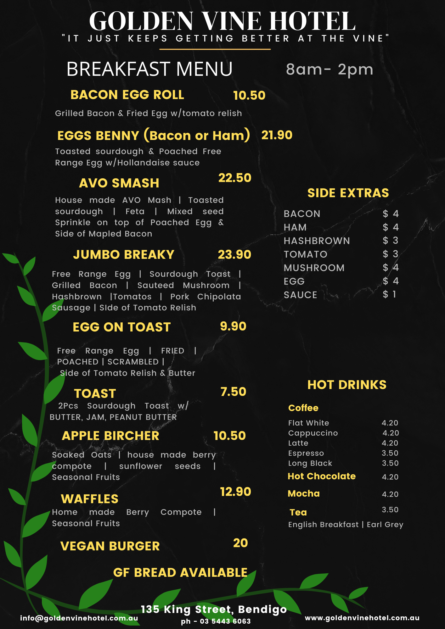 Eat with us – The Golden Vine Hotel